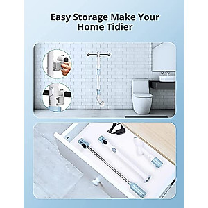 Bilim Cordless Long Handle Electric Mop, Household Cleaning Tool, Portable Spin Scrubber,for Bathroom/Wall/Tile Floor/Bathtub/Baseboard/Toilet/Kitchen