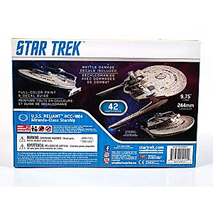 Polar Lights Star Trek U.S.S. Enterprise Reliant Wrath of Khan Edition 1:000 Scale Set Prop Replica Model Kit, White