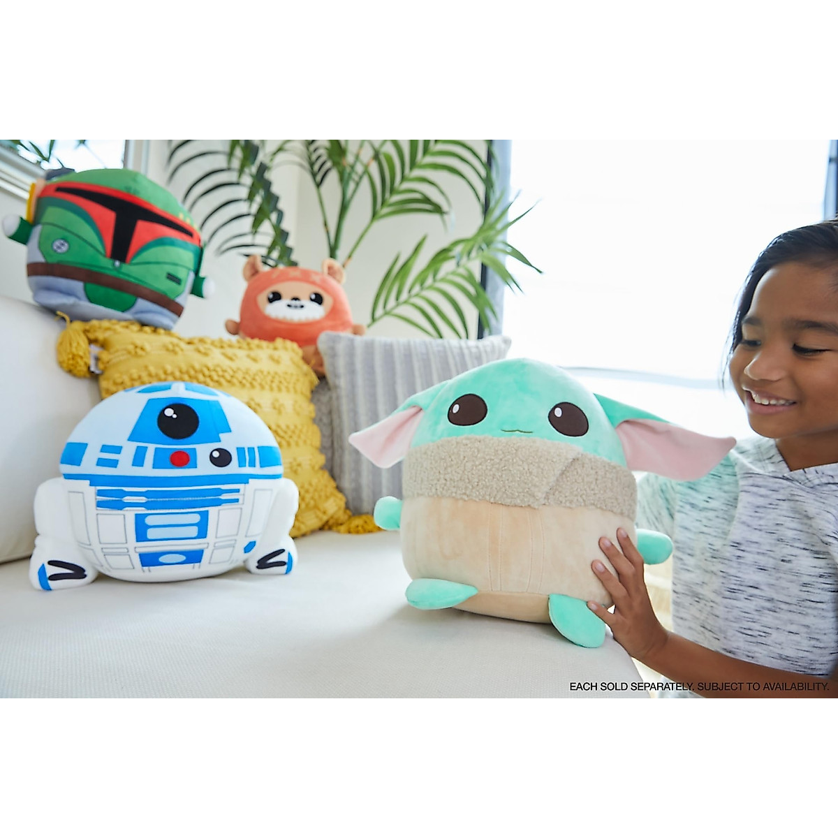 Mattel Star Wars The Mandalorian Cuutopia Plush Figure, 10-inch Grogu Soft Rounded Pillow Doll, Collectible Toy Inspired by the Character
