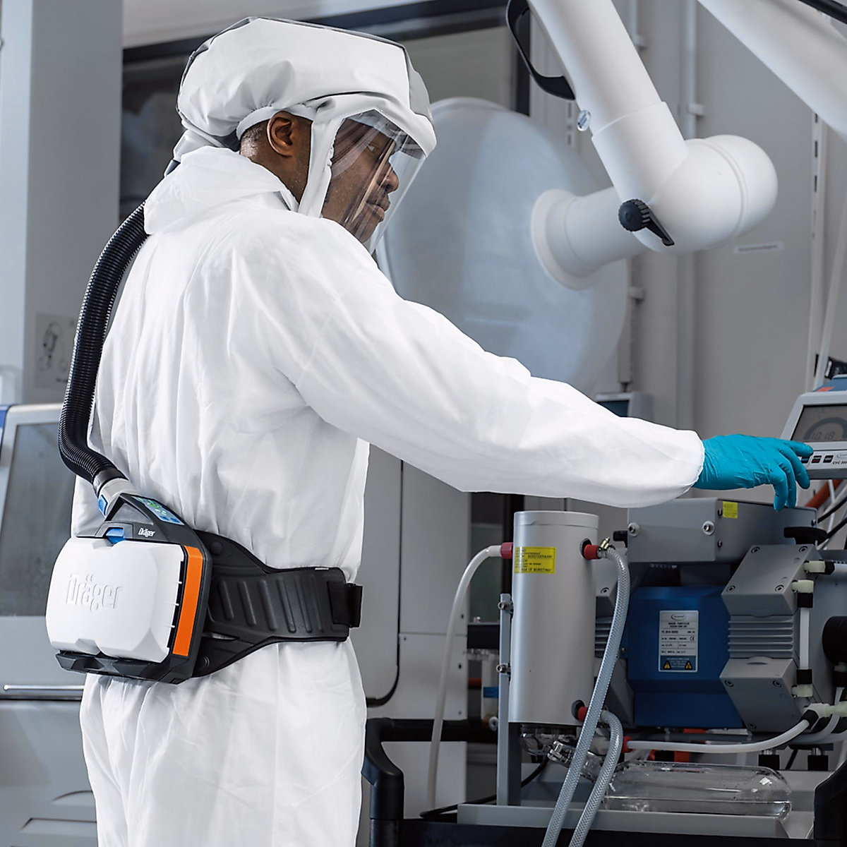 Dräger Premium Hood for X-plore 8500, Short Hood | Reusable Safety Hood for Powered Air-Purifying Respirator (PAPR), Size L/XL