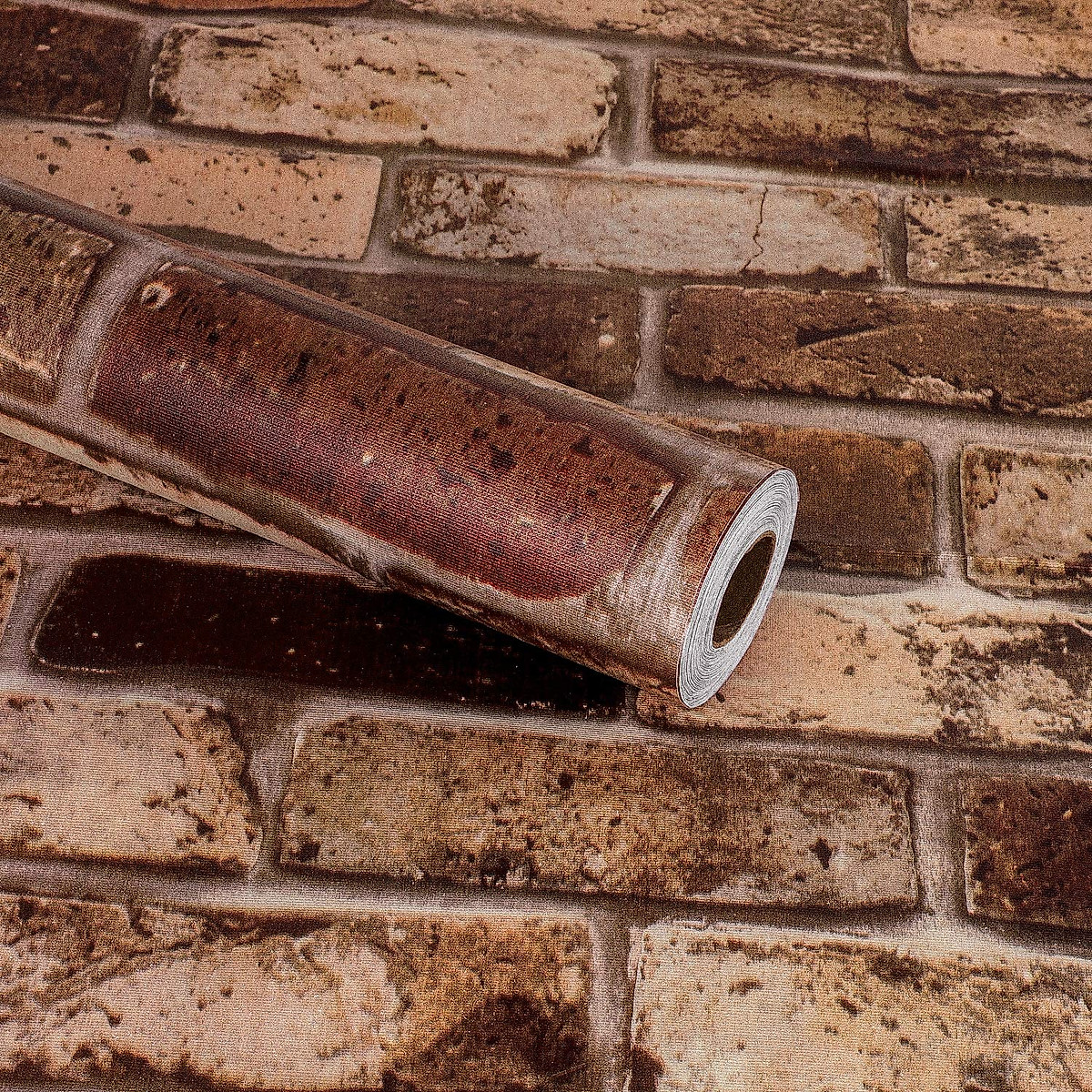 Okydoky Peel and Stick Wallpaper, Brick Wallpaper for Home Decoration, Kitchen Backsplash, Vinyl Self Adhesive Wallpaper for House, Workshop & Office, 17.7" x 394", C103-10