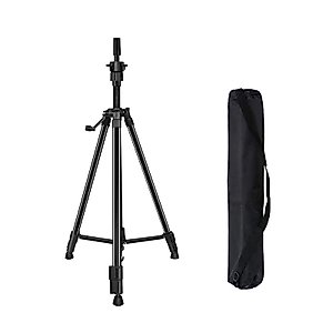 DANSEE Wig Stand Tripod, Metal Mannequin Head Stand Adjustable (24 - 64 inch)