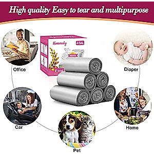 4 Gallon/180pcs Small Silver Grey Trash Bags Strong Grey Garbage Bags, Bathroom Trash Can Bin Liners, Plastic Bags for Office, Waste Basket Liner, Fit 12-15 Liter, 3,3.5,4,4.5 Gal（Silver Grey 180）