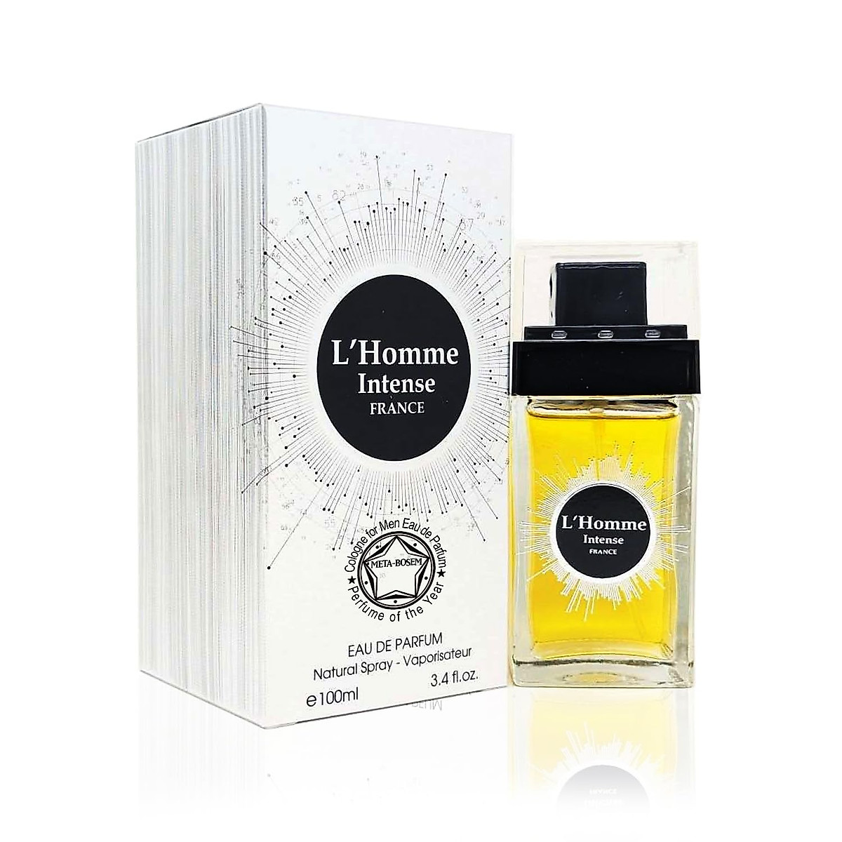 META-BOSEM Guilt+Magnum+L'Homme Intense+Guest Sport 4Pc Set Men's Cologne bottle Collection, Eau de Parfum Spray - Fresh Masculine Scent - Holiday Gift (Pack of 4) Each 3.4 Fl Oz, Total 13.60 Oz