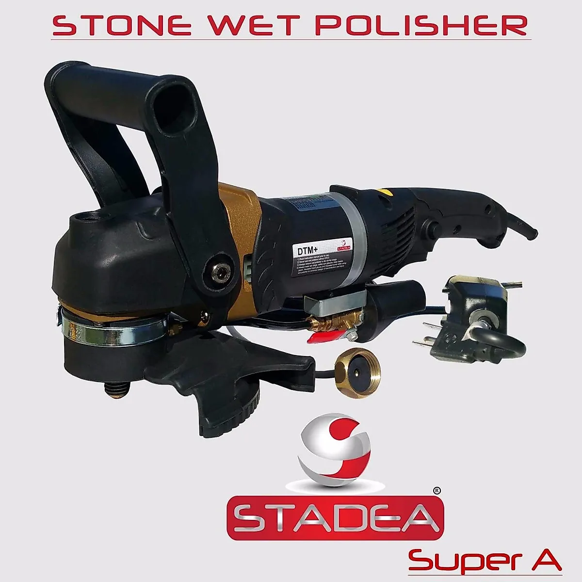 Stadea SWP106K Concrete Wet Polisher Grinder Kit with Concrete Polishing Pads - Wet Polisher Variable Speed for Wet Dry Polishing
