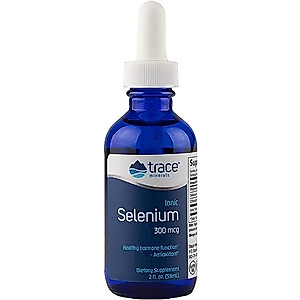 Trace Minerals | Liquid Ionic Selenium 300 mcg Dietary Supplement | Antioxidant, Supports Immunity, Thyroid Health | Vegan, Gluten Free, Non-GMO | 2 fl oz (1 pack), 48 servings