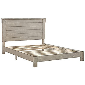 Signature Design by Ashley Hollentown Platform, King, Whitewash