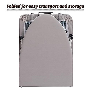 ALIMORDEN Small Tabletop Ironing Board with Iron Holder Compact Folding Ironing Board with Legs and Cover Pad Space Saver for Convenient Storage Traveling RVs and Campers Grey