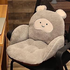 GEORPE Cartoon Seats Cushion for Office Chair Short Plush Pain Relief Cushions Cute Seat Pads Soft Stuffed Backrest