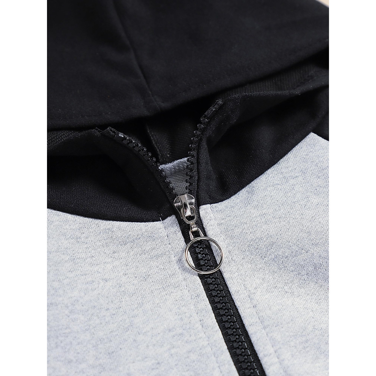 dPois Boy's Tracksuit 2 Pieces Sport Outfit Hoodie Sweatshirt and Sweatpants Jogging Pants Set Activewear Gray 7-8 Years