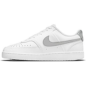 Nike Women's Basketball Shoes, White White Metallic Silver, 6.5 US