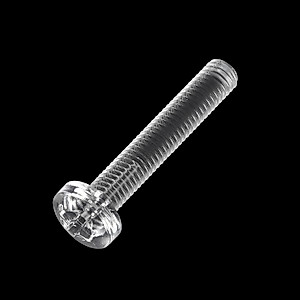 uxcell M5x30mm Plastic Phillips Bolts 50pcs PC Pan Head Machine Screws Transparent