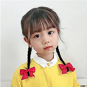 Bow Hair Clips for Girls Red Hair Bow Barrettes for Little Girls Cute Hair Accessories for Girls 2pcs Bowknot Hair Clip