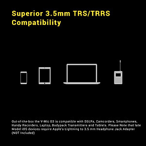 Deity Microphones V-Mic D3 Pro Supercardioid On-Camera Shotgun Microphone with Rycote Lyre Suspension