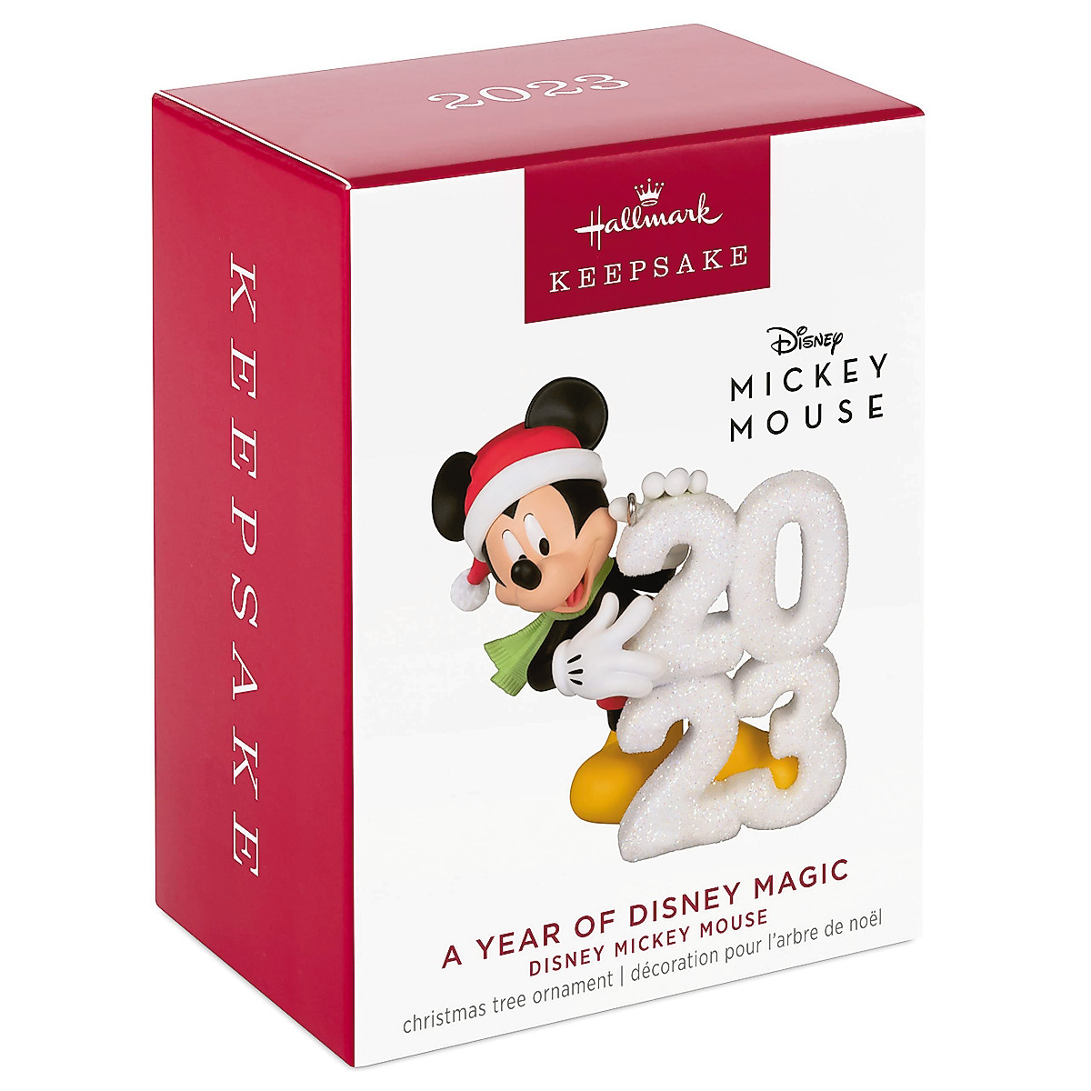 Hallmark Keepsake Christmas Ornament 2023, Disney Mickey Mouse A Year of Disney Magic, Gifts for Disney Fans