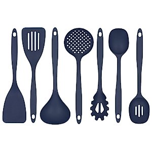 Glad Cooking Kitchen Utensils Set – 7 Pieces, Nylon Tools for Nonstick Cookware, Blue