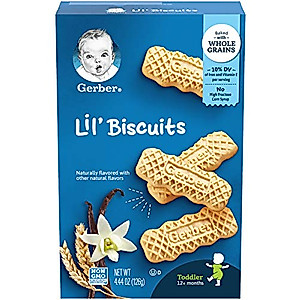 Gerber Toddler Lil' Biscuits (Vanilla Wheat Lil Biscuits, Pack of 4)