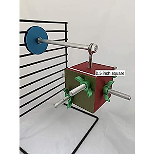 Busy Bird | Box Foraging Bird Toy - Rounded Corners, Non-Removable Wing Nuts - 100% Metal, Ultimate Brain Teaser and Mind Game for Medium to Extra Large Birds