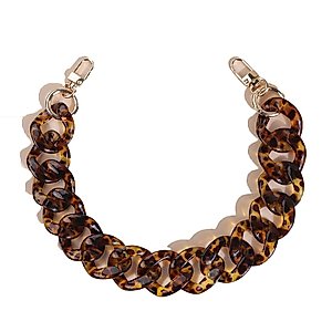Wiwpar Acrylic Bag Straps Chunky Chains Shoulder Bag Handle Shoulder Straps Replacement Amber for Women's Handbags (Style 2)