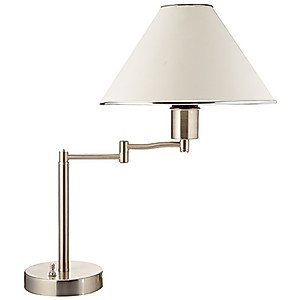 Boston Harbor TL-TB-8008-3L Swing Arm Adjustable Desk Lamp, 60 W, A19, 27.05, Satin Nickel