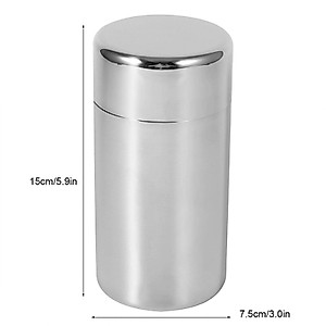 Tyenaza Tea Canister, Double Seal Stainless Steel Tea Tin Canister with Airtight Double Lids for Loose Tea Coffee Candy Herbs and Spices Storage(l)