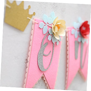 ifundom Girl High Chair High Chair Decoration Baby Birthday Decor Bunting Garland One Birthday Party Banner One Birthday Highchair Garland 1st Birthday Ribbon Baby Girl Three-dimensional