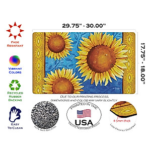 Toland Home Garden 800017 Sweet Sunflowers Summer Door Mat 18x30 Inch Flower Outdoor Doormat for Entryway Indoor Entrance