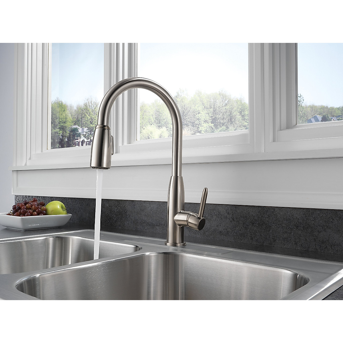 Peerless Faucet P188103LF-SS Apex Kitchen Integrated Pull Down Kitchen , Stainless