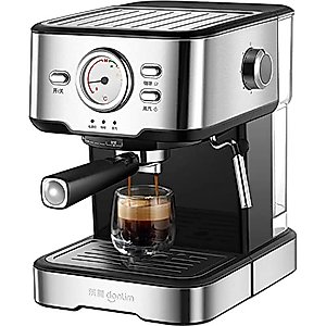 WJHSPkfj Espresso Machine Coffee Maker Espresso Maker for Home Semi-Automatic Pump Type Cappuccino Milk Bubble Maker Coffee Machine (Color : Black, Size : US)