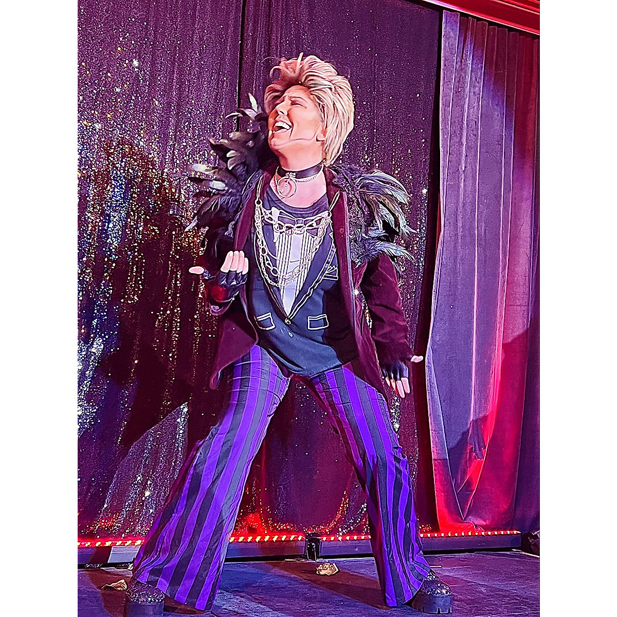 L'VOW Black Feather Shrug Cape Shoulder Wrap Lace Collar Halloween Costumes for Women (Black -002)