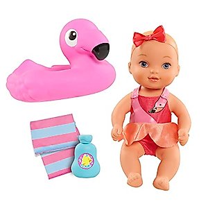 Waterbabies Doll Bathtime Fun, Flamingo, Water Filled Baby Doll Bath Toy and Accessories