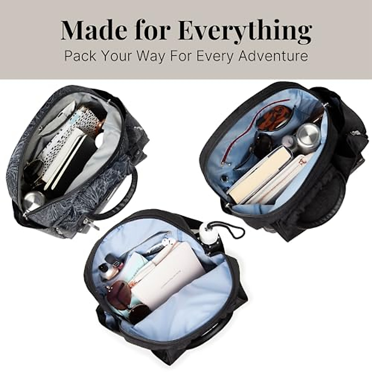 Baggallini womens New Classic Heritage With Rfid Phone Wristlet All Day Backpack, Sterling Shimmer, One Size US