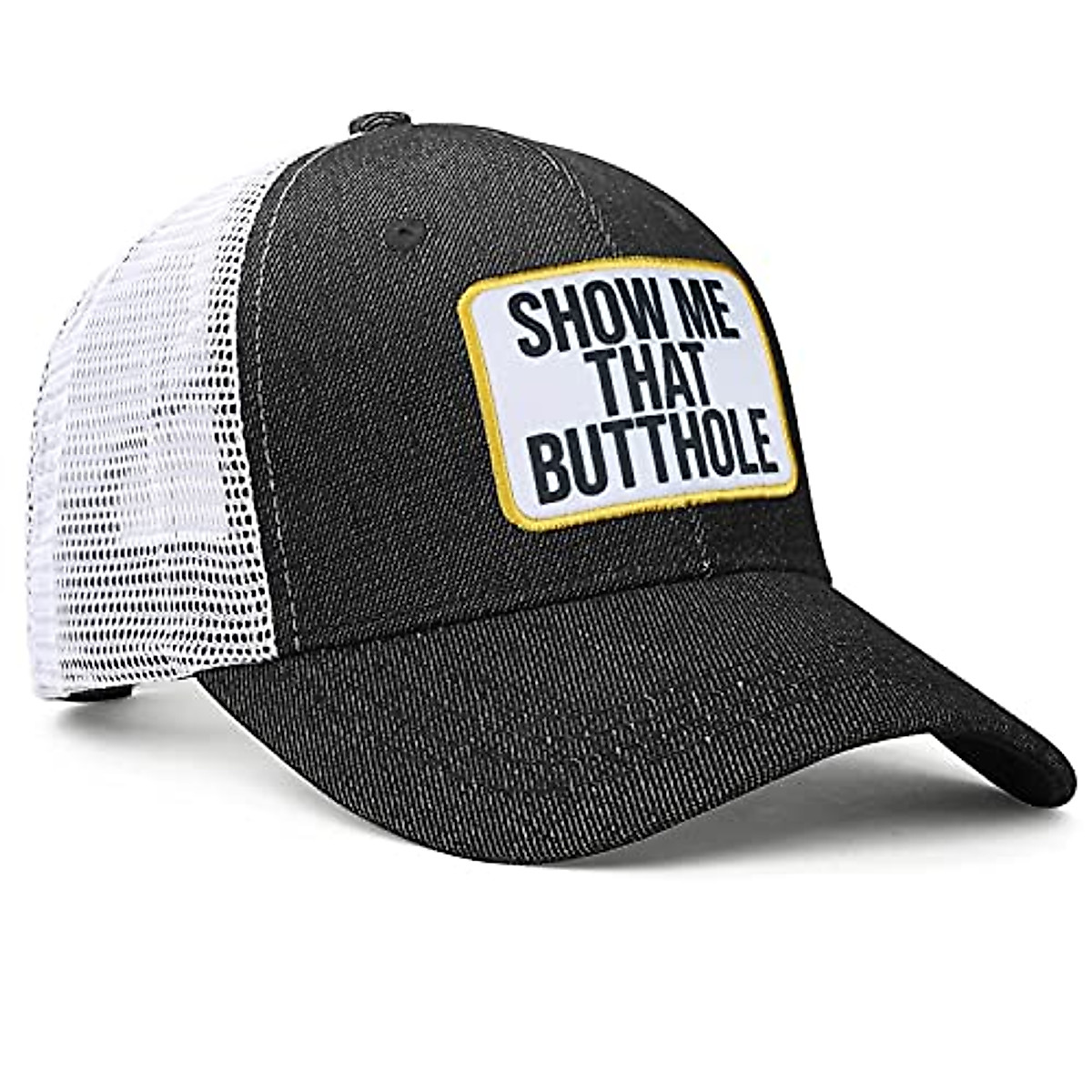 Show Me The Butthole Trucker Hat for Men Women Black Funny Hat Pride Lesbian Gay Baseball Cap