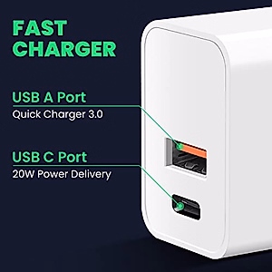 iPhone 14 Pro Max Charger Block, DGHYDZ Type C Charger Block, 20W Upgraded Certified iPhone Plug Adapter - Dual Ports Fast Wall Charger for iPhone 13/12/11/Pro Max,XS/XR/X,iPad Pro,AirPods Pro,Samsung