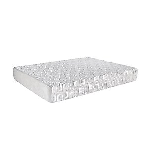 AC Pacific VISCO Gel Gel Infused Polyester Memory Foam Mattress Made in USA, Full Deluxe, White