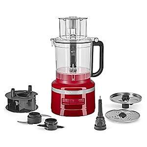 KitchenAid 13-Cup Food Processor, Empire Red & K150 3 Speed Ice Crushing Blender with 2 Personal Blender Jars - KSB1332Y