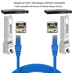 OPSTRAN 10GBASE-T SFP+ to RJ45 Copper Transceiver Module Compatible for Ubiquiti Unifi Ufiber UF-RJ45-10G Netgear AXM765 10G SFP+ 30m Cat6a/7 4 Pack