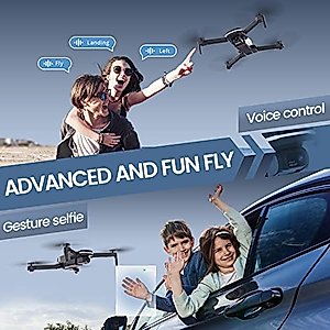 Holy Stone HS280 Foldable FPV Drone with Adjustable 1080P HD WiFi Camera, Lightweight RC Quadcopter for Kids Adults Beginner, 2 Modular Batteries, Auto Hover, Gravity Sensor, Voice Gesture Control