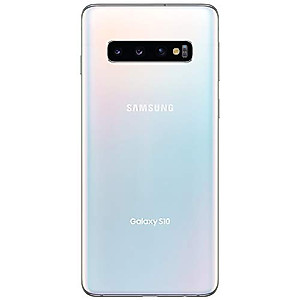 Samsung Galaxy S10 Factory Unlocked Android Cell Phone | US Version | 128GB of Storage | Fingerprint ID and Facial Recognition | Long-Lasting Battery |   Prism White