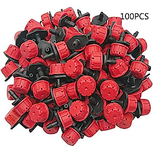 YOUWU 5pcs Garden Irrigation Micro Flow Dripper,Practical Micro Flow Dripper Drip Head 1/4 Inch Hose Garden Irrigation Misting Tools Accessories Feed Orchid