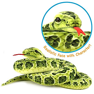 TigerHart Gustavo The Green Anaconda - 100 Inch Stuffed Animal Plush