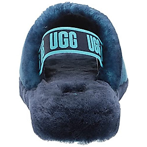 UGG K Fluff Yeah Gradient Slipper, Blue Combo, 5 US Unisex Big Kid