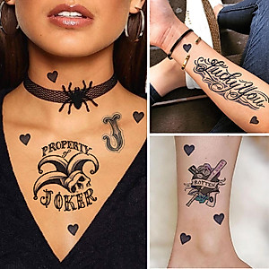 3 Sheets Temporary Tattoos Tattoo Sticker Perfect for Halloween Cosplay Costumes and Party Accessories