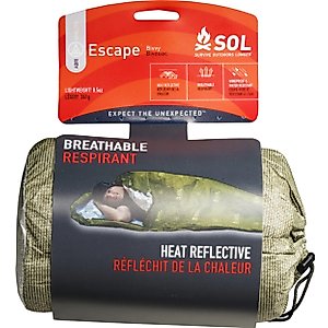 S.O.L. Survive Outdoors Longer SOL Escape Bivvy with Hood - Green - 42gsm