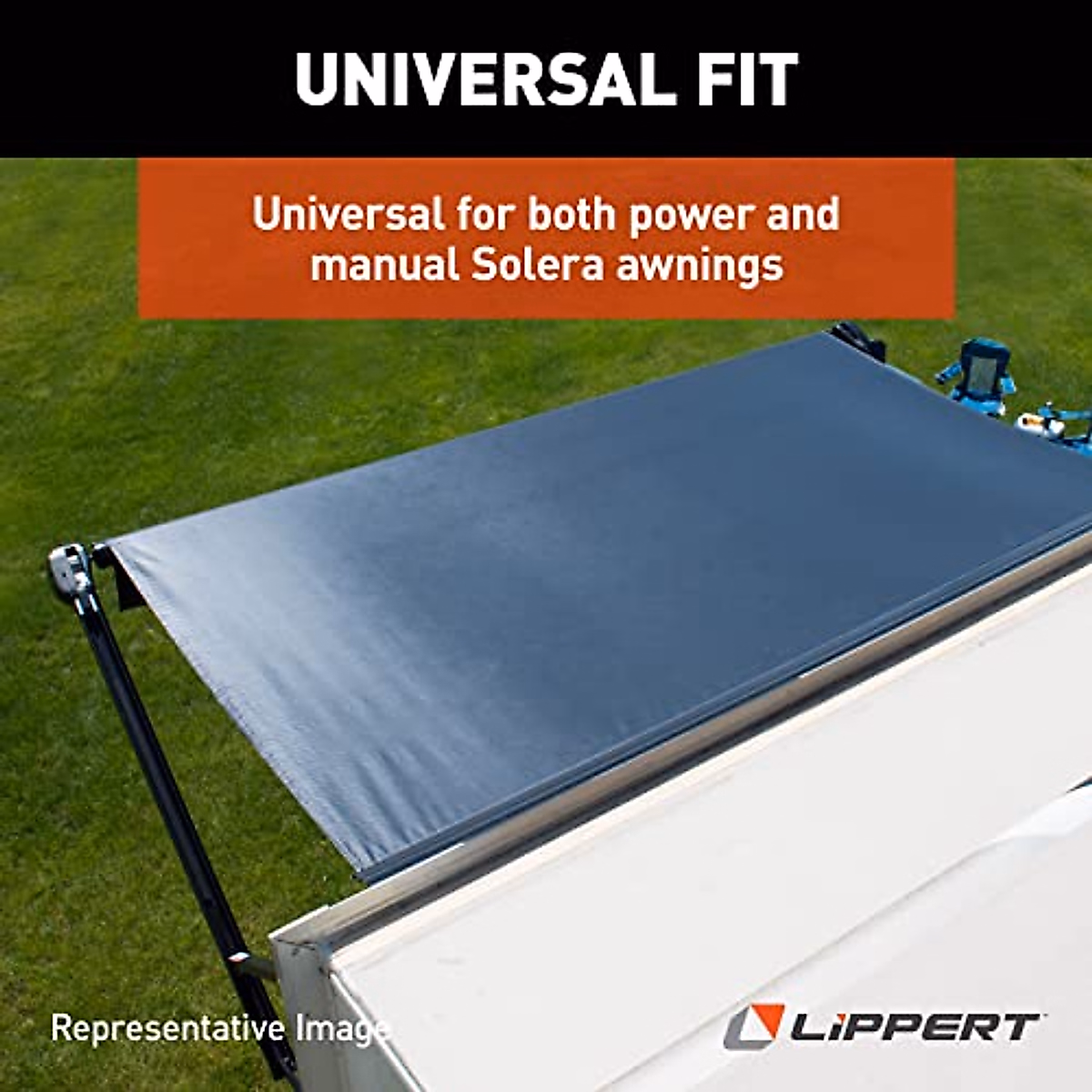 Lippert Components 260282 Gas Strut for Pitched Awning Arms, 24" - Black