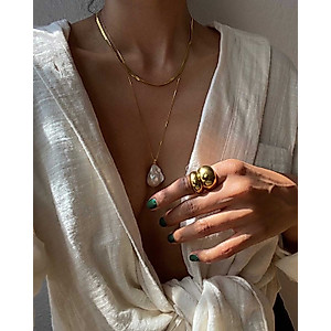 Cult of Sun Pearl Pendant Necklace 18K Gold Plated, Gold Plated, Pearl