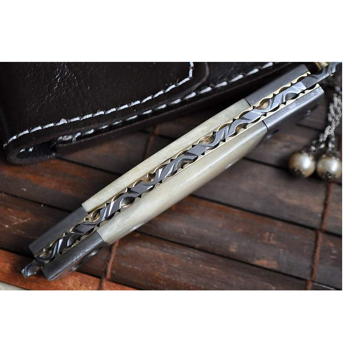 Perkin Knives - Handmade Damascus Folding Knife - Work of Art