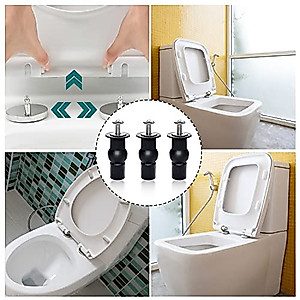 Toilet Seat Bolts,6 Pcs Toilet Seat Screws Toilet Seat Expanding Rubber Bolts for Top Fix Fixing Seats Toilet Seat Fittings Toilet Seat Hinges Toilet Lid Fixings Fixtures