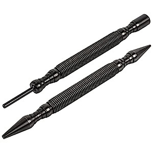 ARES 10012 – 2-Piece Dual Head Nail Setter & Hinge Pin Remover Punch Set – Nail Setter Features 1/32-Inch (#1) and 1/16-Inch (#2) Dual Head Design – CNC-Precision Machined - 5000 PSI Striking Force