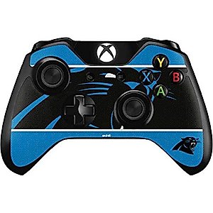 Skinit Decal Gaming Skin Compatible with Xbox One Controller - Officially Licensed NFL Carolina Panthers Zone Block Design